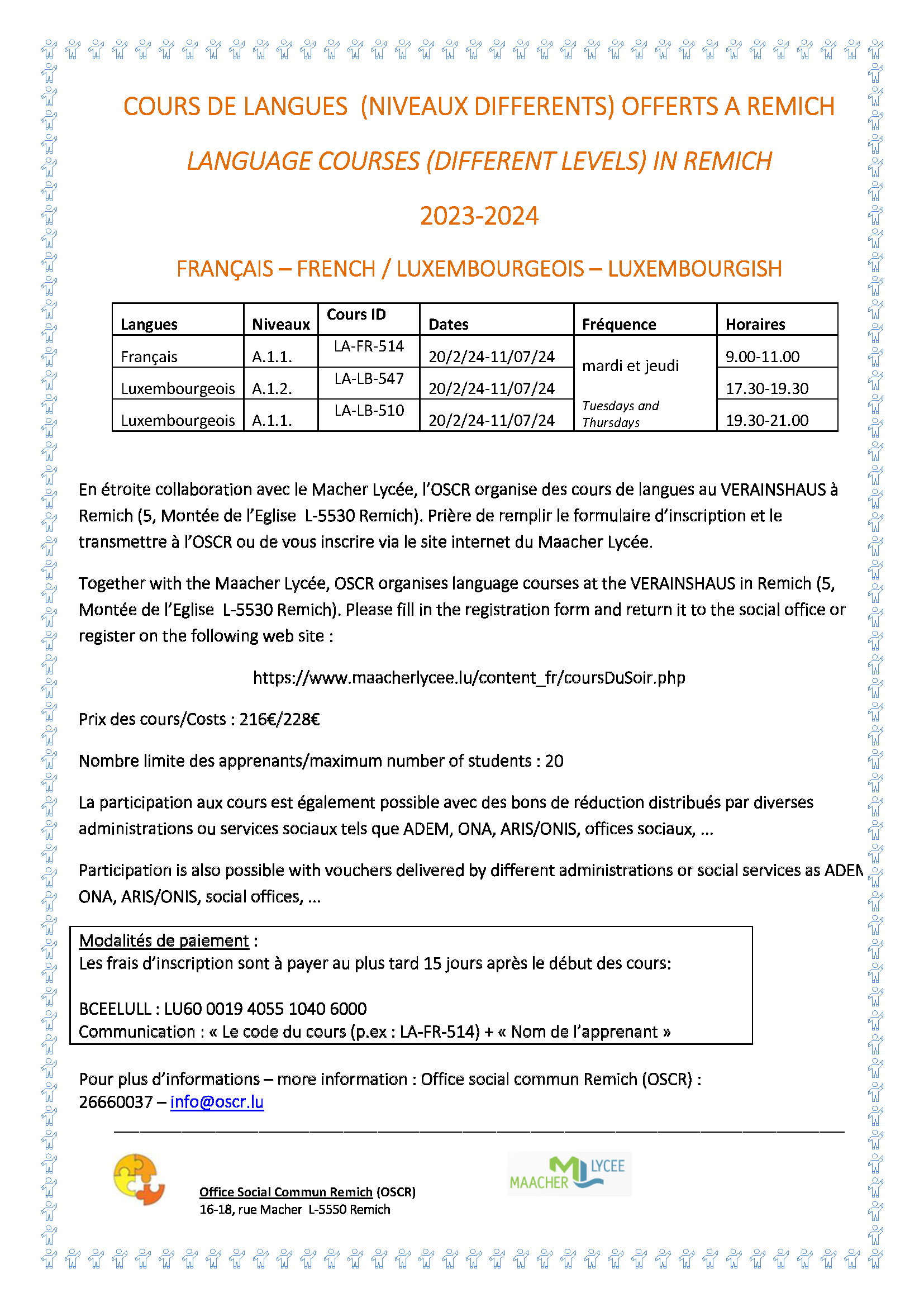 Language courses - Ville de Remich