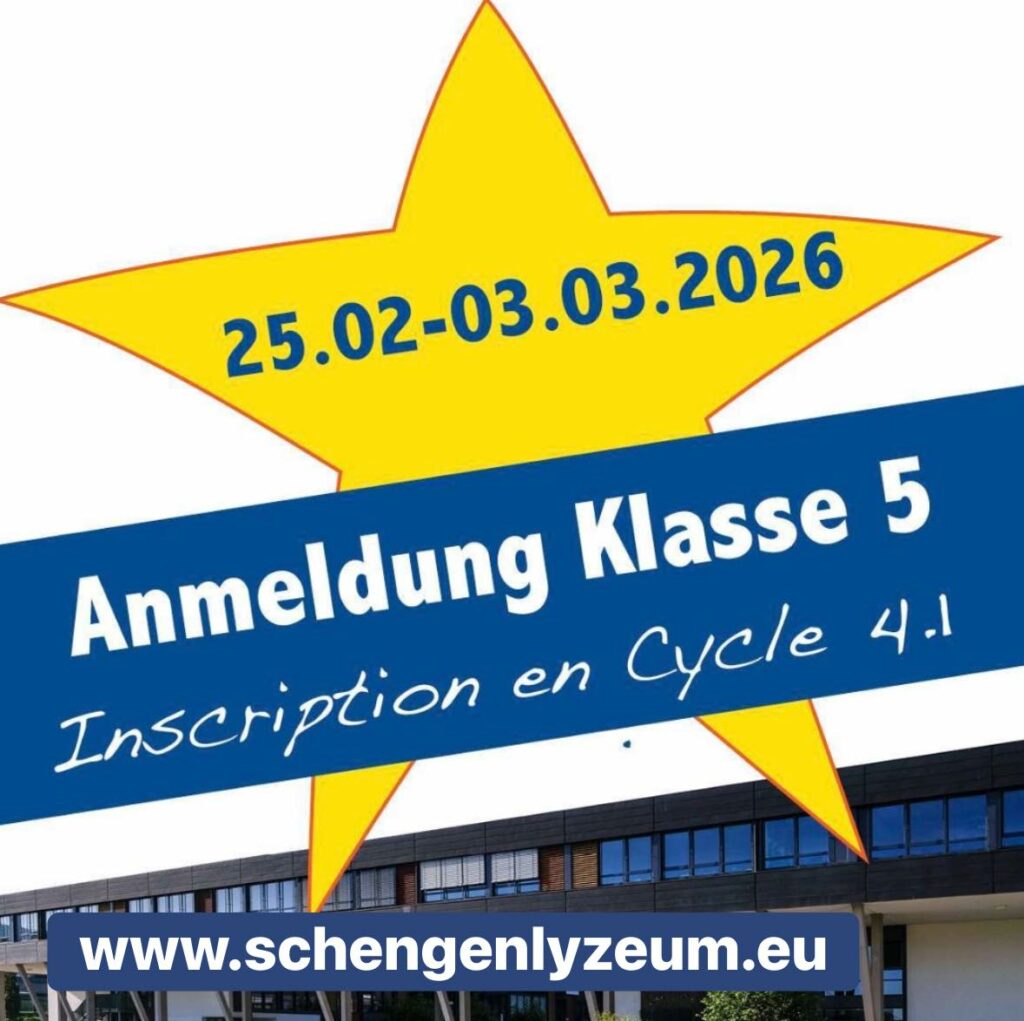 Deutsch-Luxemburgisches Schengen-Lyzeum | Anmeldungen 2026/2027 - Ville ...